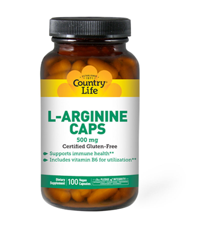 Country Life L-Arginine Caps 500Mg 100’S - Tims Nutrition Consultancy